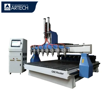 Multipurpose 8 Axis Woodworking Cnc Machine 8 Spindles Cnc Router - Buy ...