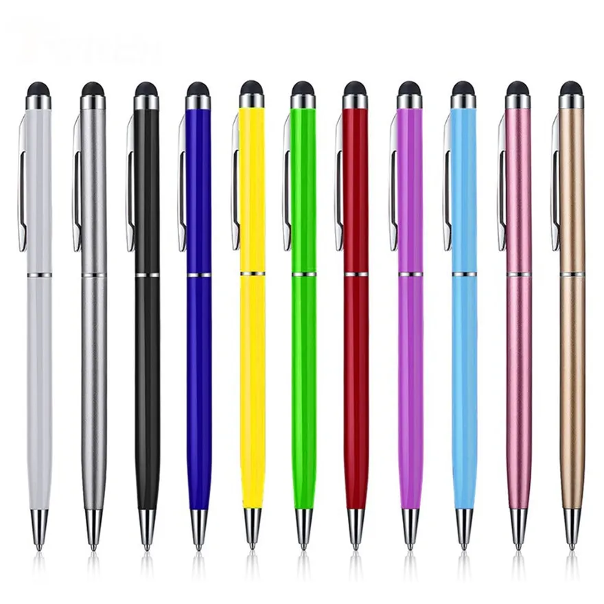 Aluminum Alloy Universal 2 in 1 Touch Screen Stylus Pen