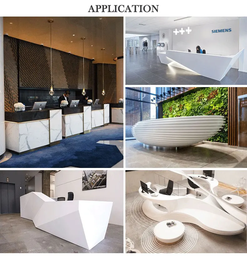 Corians Solid Surface Reception Counter - Durable & Stylish