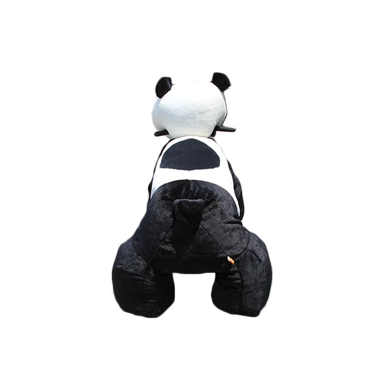 Electric Coin Operated Plush Robotic Panda Ride for Mall
