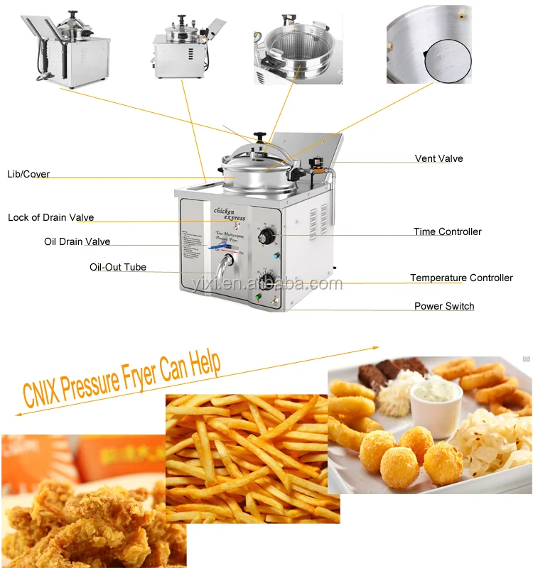 Electric Counter-Top Pressure Fryer - High Safety & Capacity