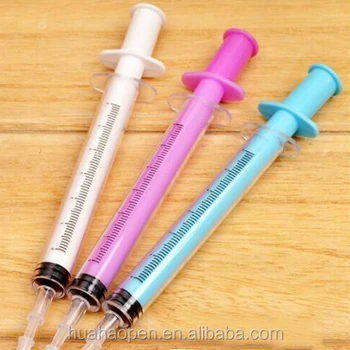 Huahao Brand Plastic Syringe Shape Injection Shape Needle Ball Pen For ...