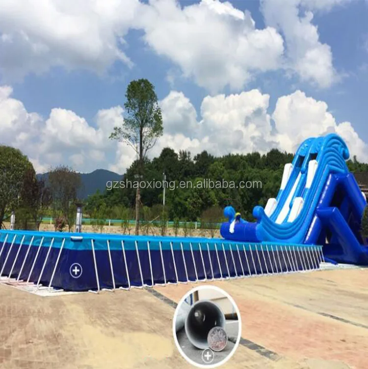 Outdoor Large Portable Rectangular Metal Frame Pool For Sale,Folding ...