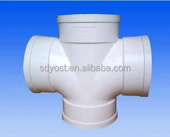 White Pvc Pipe Fitting 4 Way Connectors Side Outlet Tee,Pvc 4 Way Elbow ...