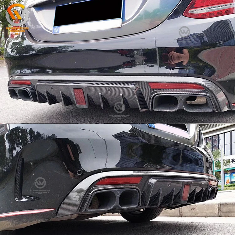 W205 Carbon Fiber Rear Diffuser with Exhaust Tips for C-class