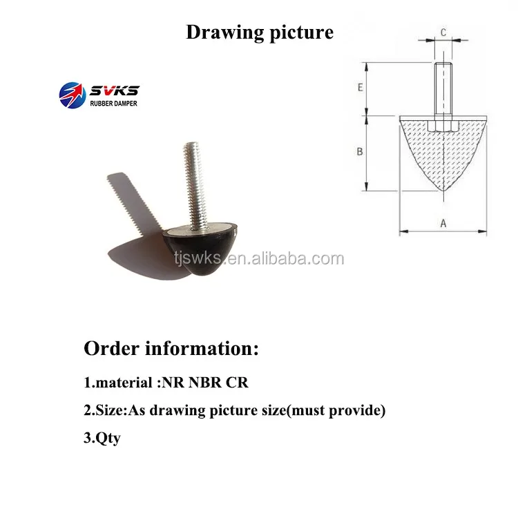 M8 Cone Rubber Bump Stop - Durable Shock Absorber