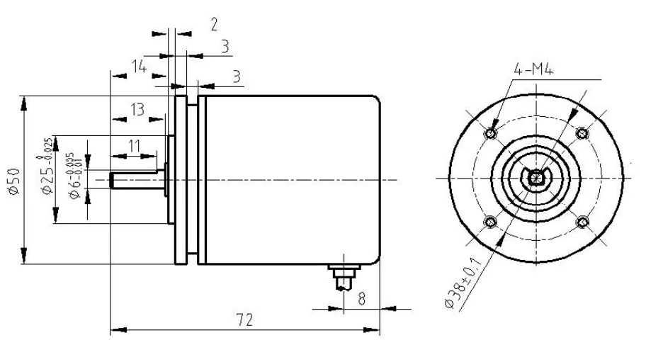 Absolute Position Encoder Sensor OCP-256-G5-24C RS485 8 Bit Low Cost