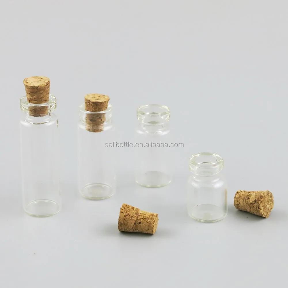 47mm Diameter Clear Cork Glass Vials Transparent 60ml Glass Bottle Tube ...