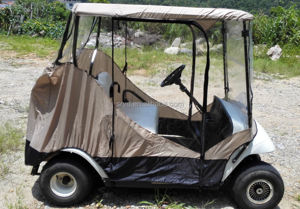 Tan Color Golf Cart Rain Cover For E-z-go Txt - Buy Custom 2 Passenger ...