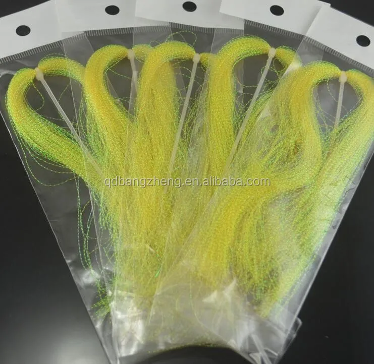 String Jig Hook Lure Making Fishing Material Holographic Crystal Flash ...