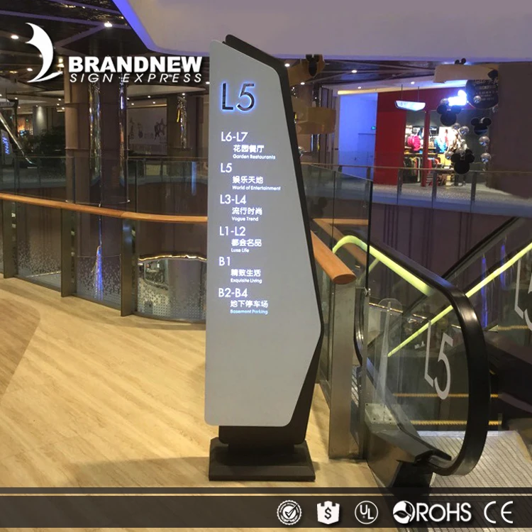 Modern Wayfinding Signage - BRANDNEWSIGN Aluminum Light Box