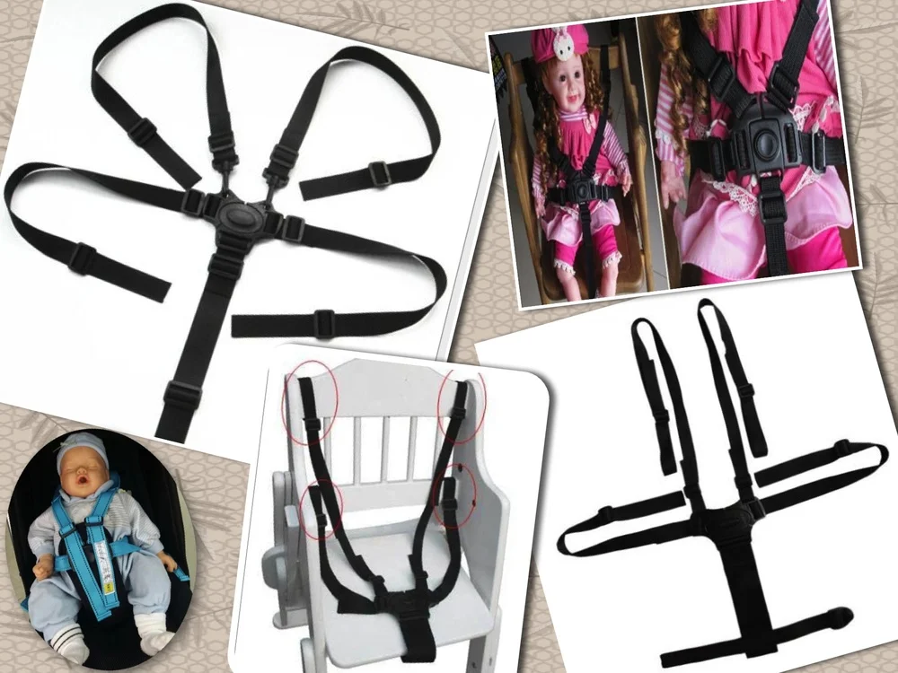 5 Points Portable Baby Chair Safety Harness - Secure & Comfortable