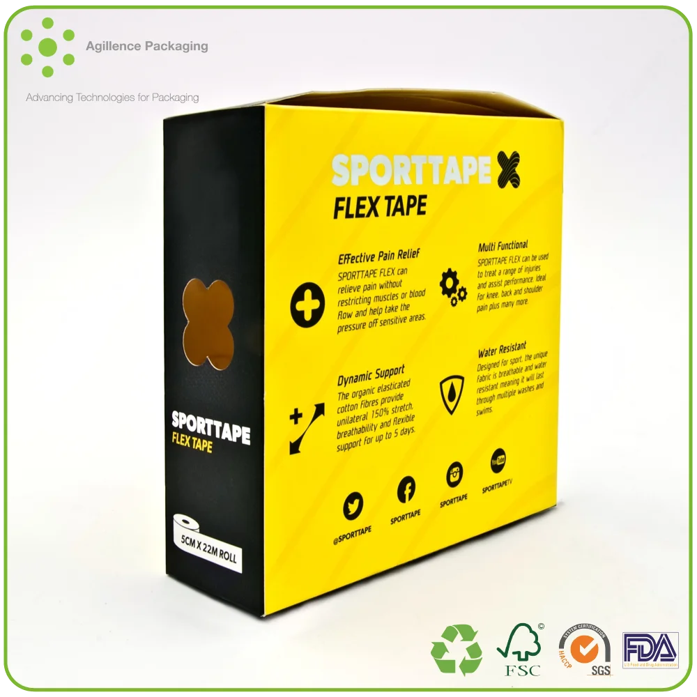 2015 Custom Desigh Sport Tape Boxes With Design Logo Custom Flex Tape ...