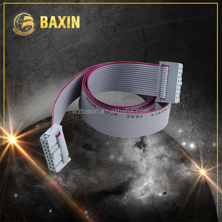 Fc-16p 2.54mm Pitch Idc Flat Ribbon Cable Grey Color 16p Idc Flat ...