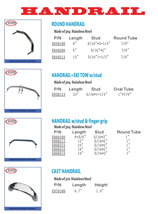 Marine Hand Rails - Secure and Comfortable Boat Handholds