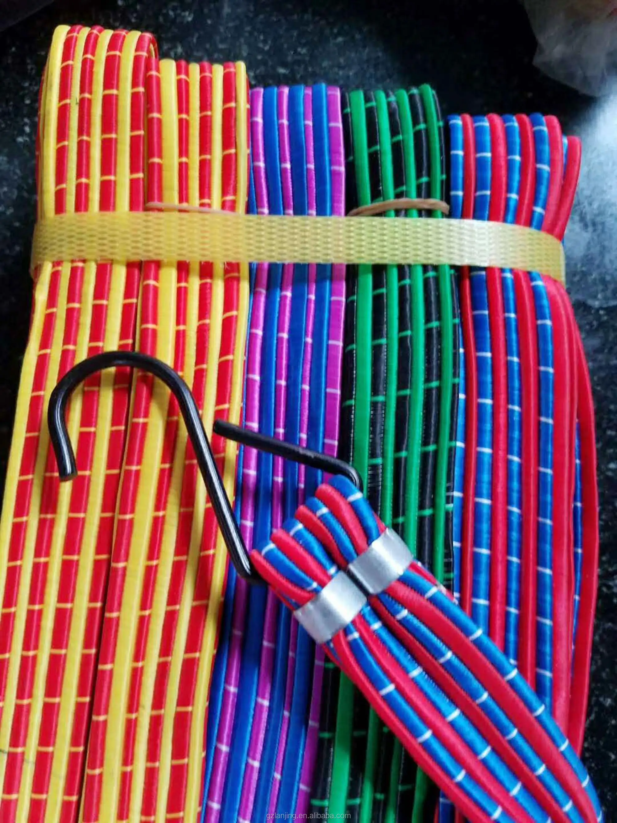 Flat Shape Luggage Rope With Hooks Motorcycle Packing Rope - Buy ...