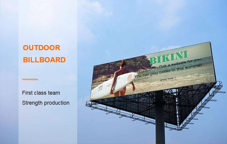 Outdoor Trivi Sion Billboard Structure With Stainless Steel - Buy ...