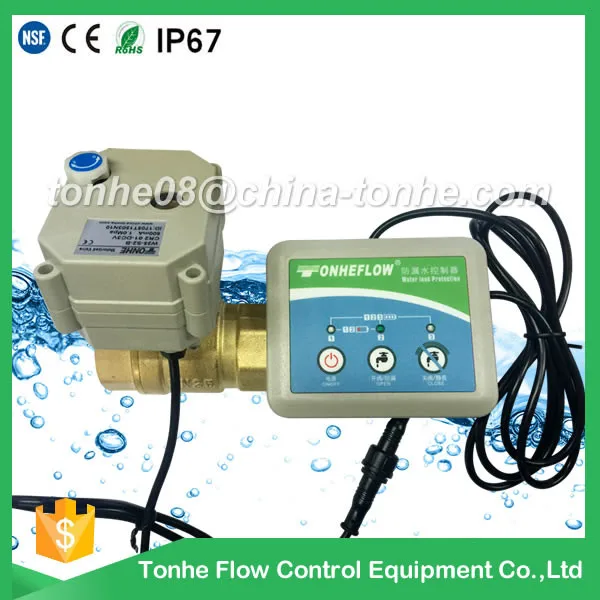 Water Leak Detection Detector Alarm System With Dn20 Brass Motorized ...