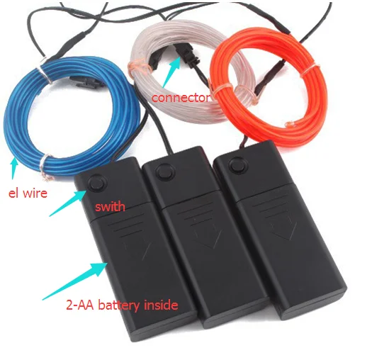 2.3MM Neon Light Glow Motion Chasing Electroluminescent EL Chasing Wire ...