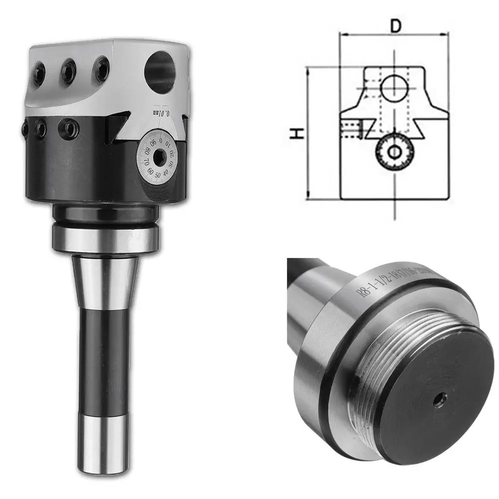 PRECISION 2" BORING HEAD + R8 SHANK for BRIDGEPORT MACHINES