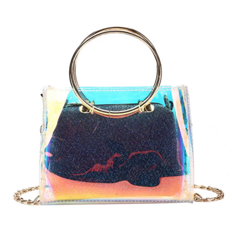 Clear Pvc Bag Ring Handle Handbag Teenager Handbag - Buy Teenager ...
