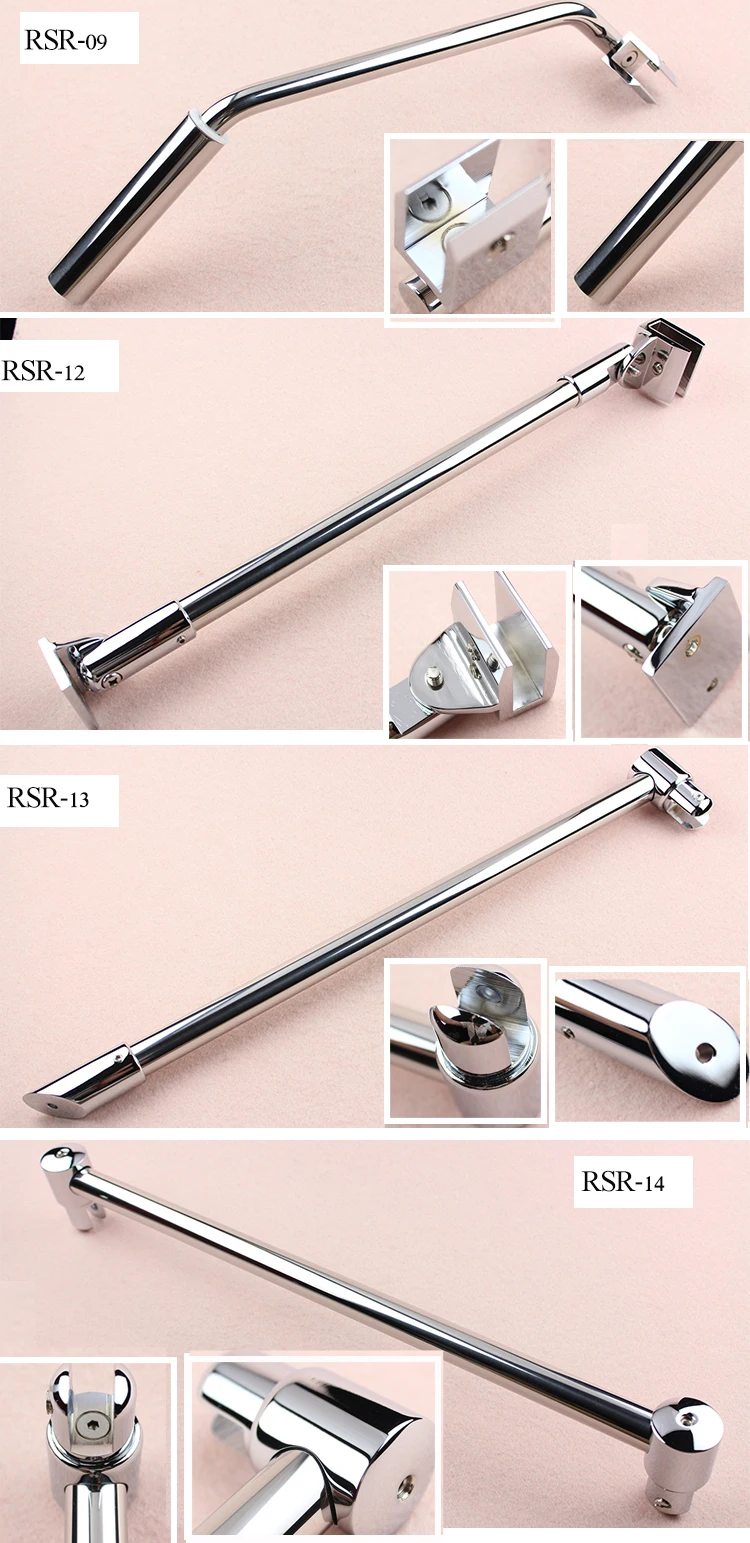Stainless Steel Shower Door Stabilizer - Adjustable & Durable