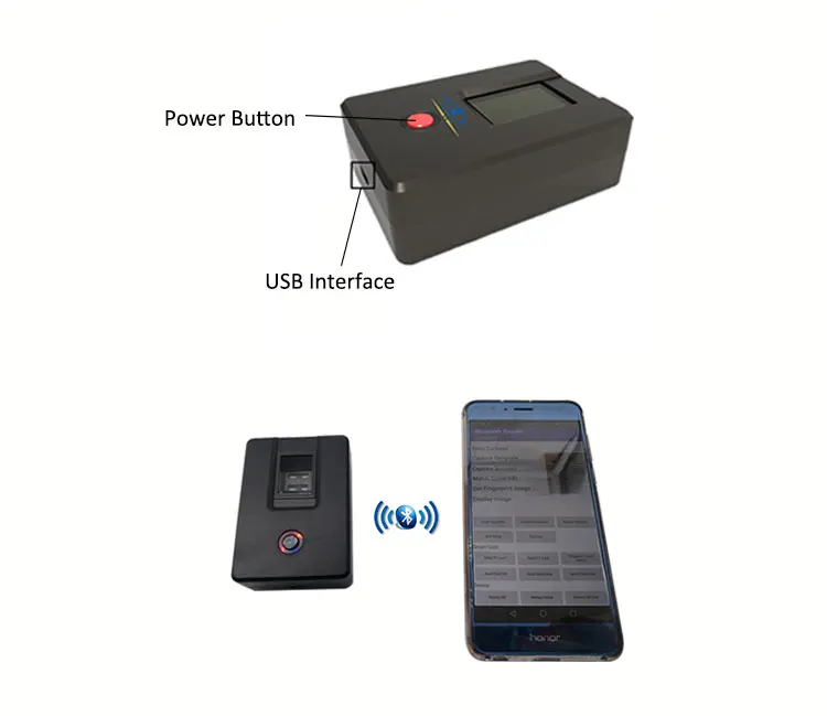 Ios Android Portable Biometric Fingerprint Scanner With Free Sdk Hf4000plus - Buy Fingerprint ...