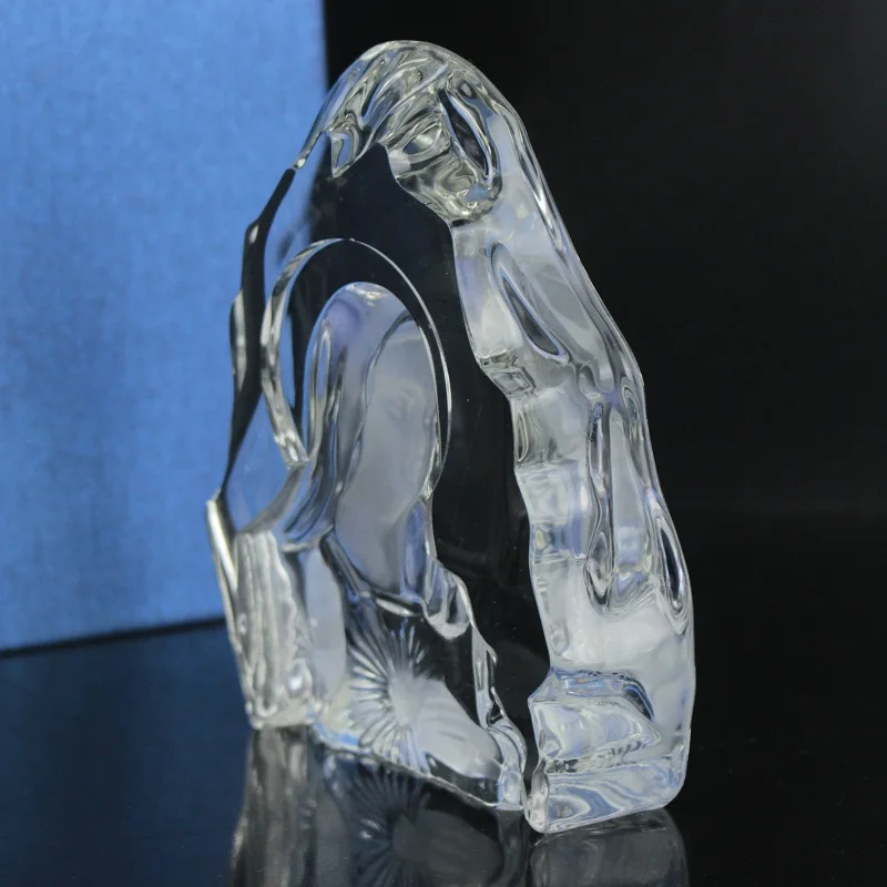 Wholesale Virgin Mary Engraved Religious Iceberg Crystal For Catholic ...