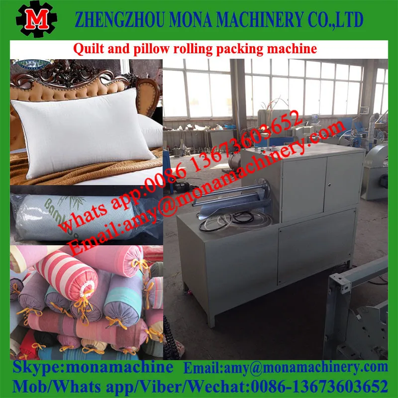 Automatic Pillow Mattress Quilt Roll Rolling Packing Machine Price ...