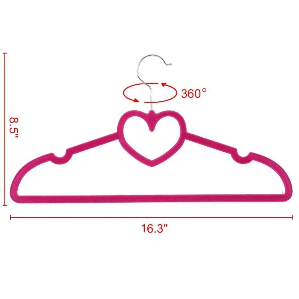 Hot Sale Pvc-coated Heart-shaped Clothes Hanger Velvet Hanger - Buy Pvc ...