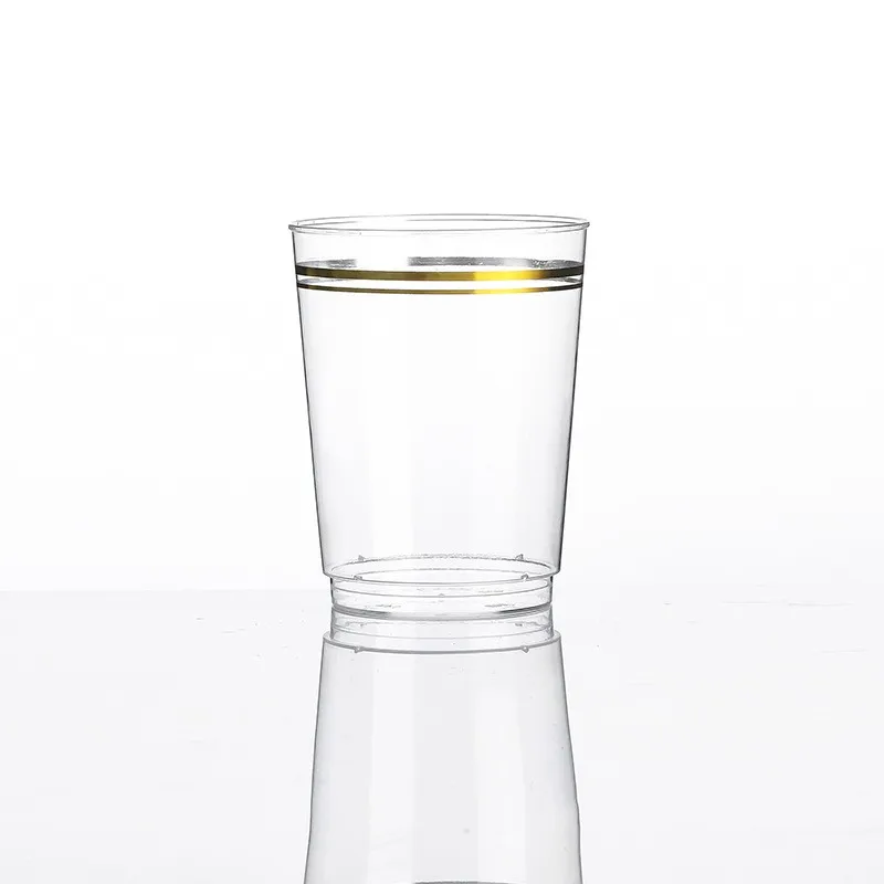9oz Ps Gold Rim Plastic Cup,Gold Rim Plastic Wine Glass - Buy Gold Rim ...