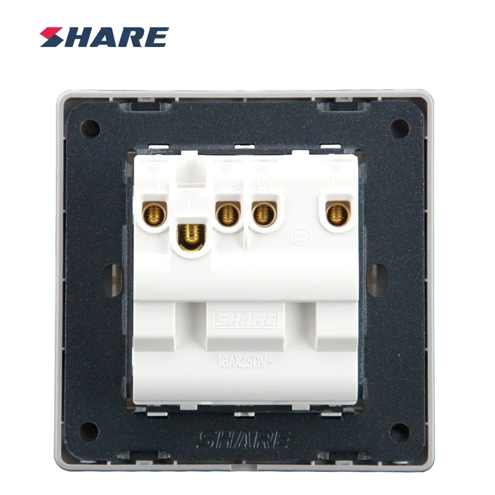 Share 16 Amp 250v Flush Mounted Switch 4 Gang 1 Way Lighting Control ...