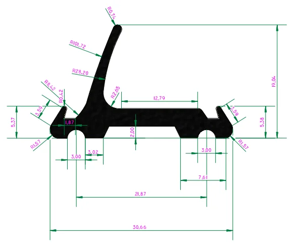 Professional Supply O H Section Inner And Outer Epdm Reefer Container ...