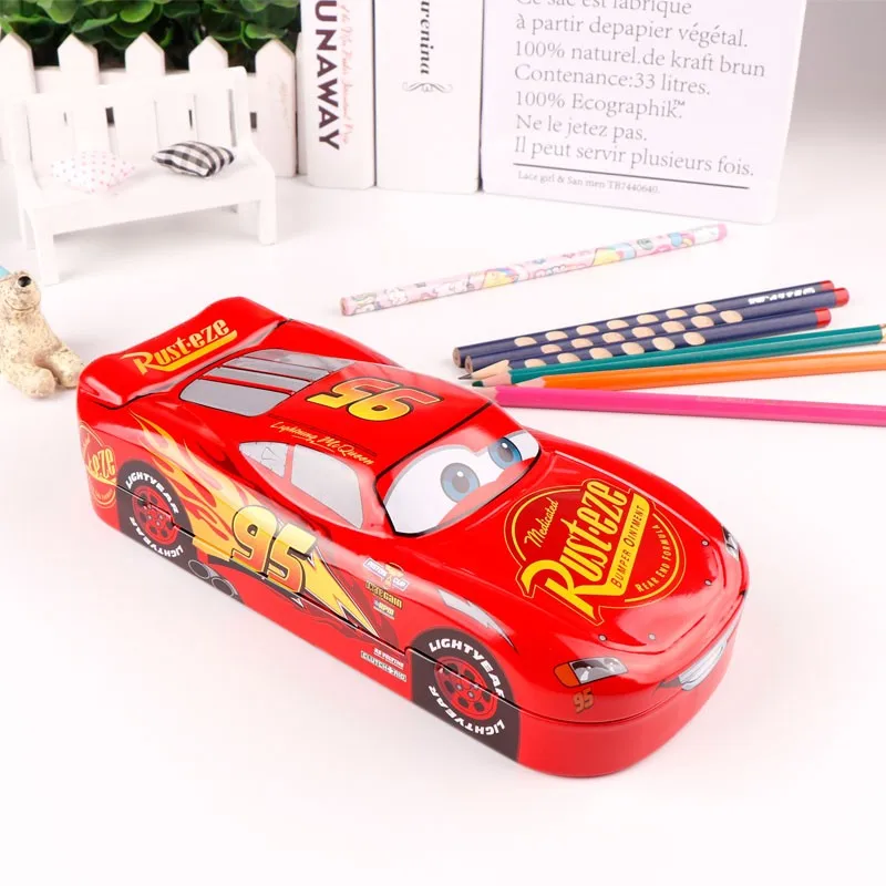 Topsthink Cool Cars Metal Pencil Case 2 Layer Toy Student Boys Pencil ...