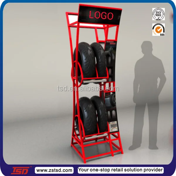 Custom Hot Sale Motorcycle Metal Steel Tire Display Rack Car Wheel Tire ...