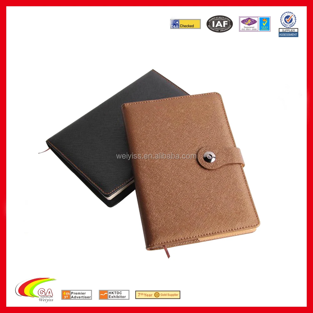 Executive Faux Leather Hardcover Notebook,Vintage Leather Notebook ...