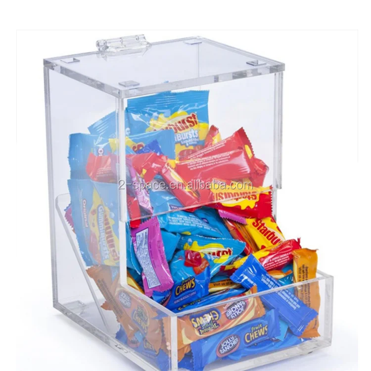 Mini Perspex Sweet Container Box Clear Plexiglass Candy Dispenser ...