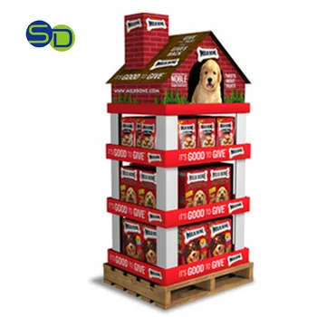 Cheap Cardboard Dog Food Pallet Display Stand,Pet Toys Display Stand,4 ...