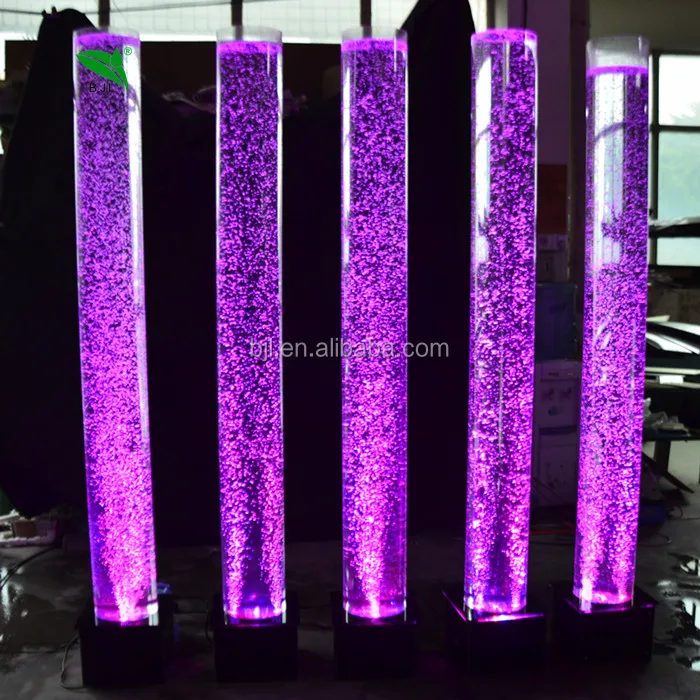 Sensory LED Acrylic Bubble Light Decorative Floor Lamp Tube Column ...