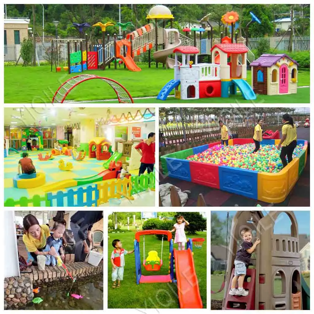 Indoor Soft Play Kids Ball Pool With Slide Multifunctional Hexagonal ...