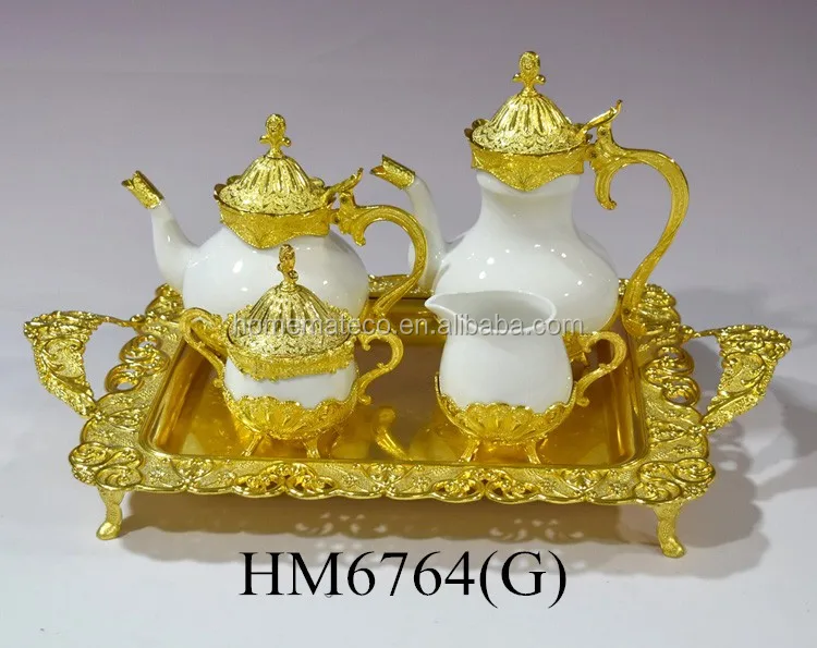 Arabic Tea Cup Sets New Luxury Design Antique Metal Tea Cup Sets With ...