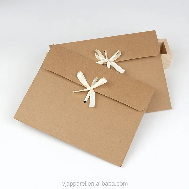 Eco-friendly Kraft Paper Box Envelope With Customized Colorful Logo ...