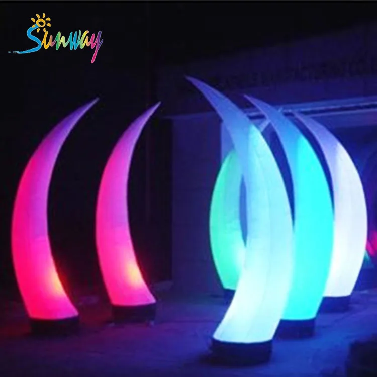 Advertising Led Lighted Inflatable Pillar Ivory Tusk Column Balloon For ...