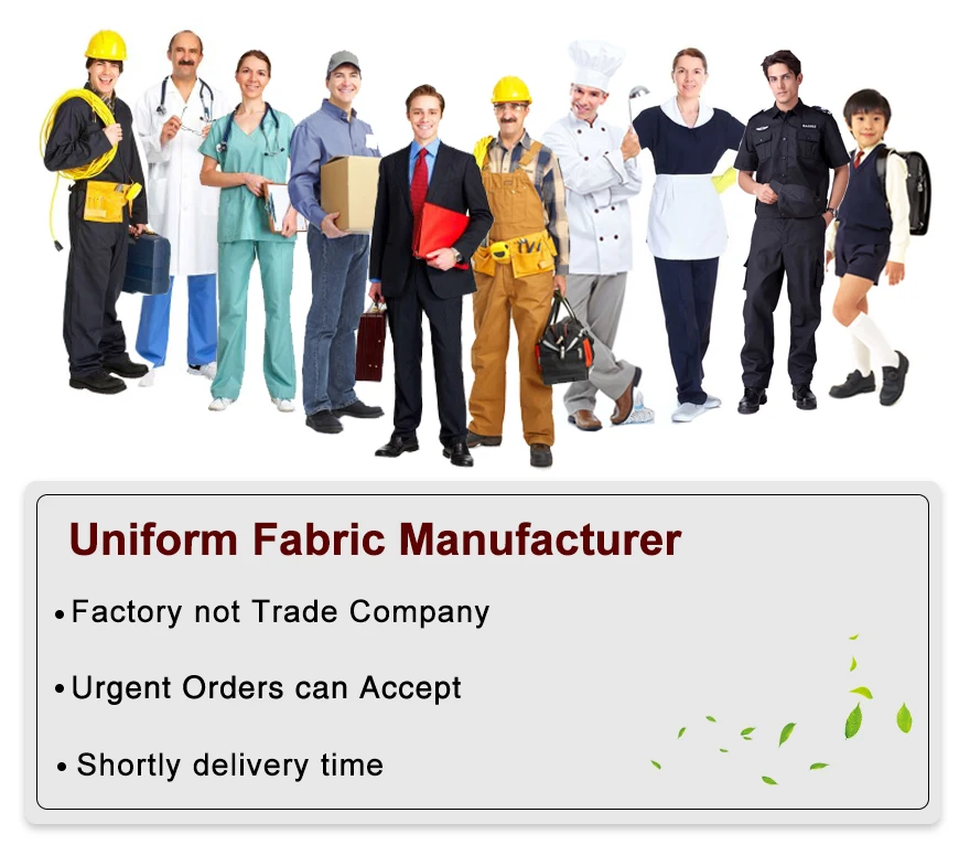 80% Polyester 20%cotton Textile Twill Dyed 190gsm Cap Uniform Workwear ...