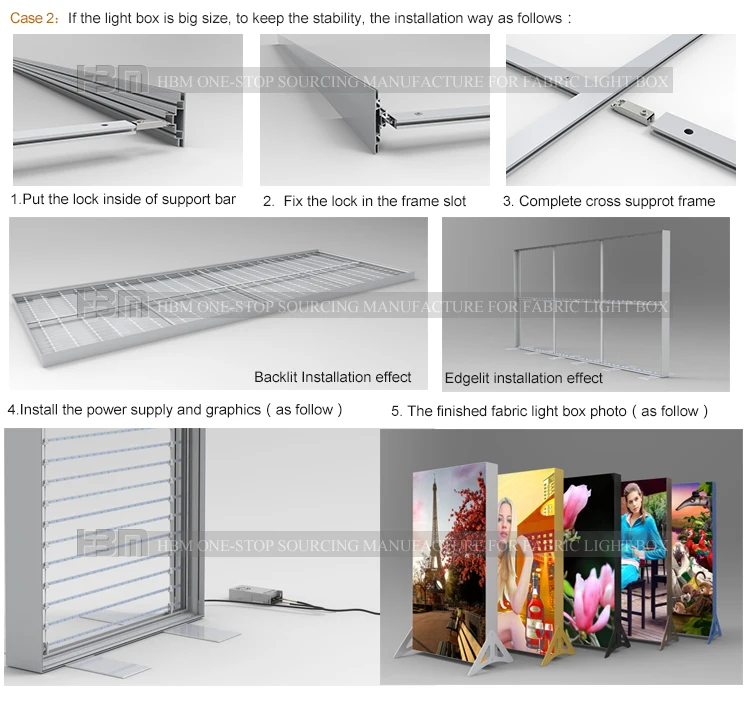 Double Side Light Box Profile - Aluminium Frame LED Light