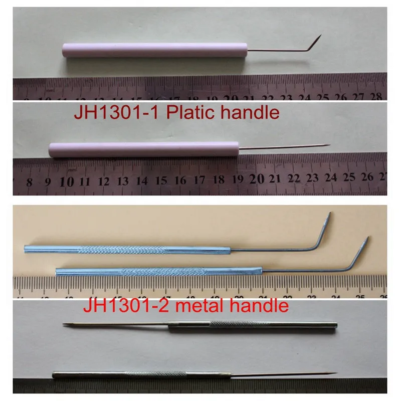 Lab Use Plastic Handle Straight Or Bent Dissecting Needle Mounted ...