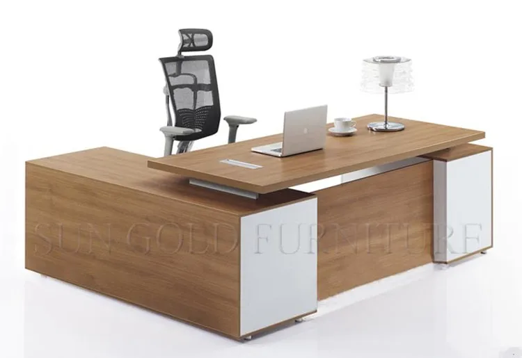 Modern L-Type Office Desk SZ-ODB360 - Adjustable Wooden Executive Table ...