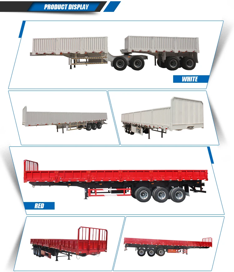 100 Ton Interlink Side Dump Trailer 60 Tons Tipper Trailer Tandem 4 ...