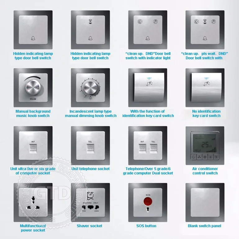 9-24v Wide Voltage Smart Hotel Room Control System Switches Solution ...