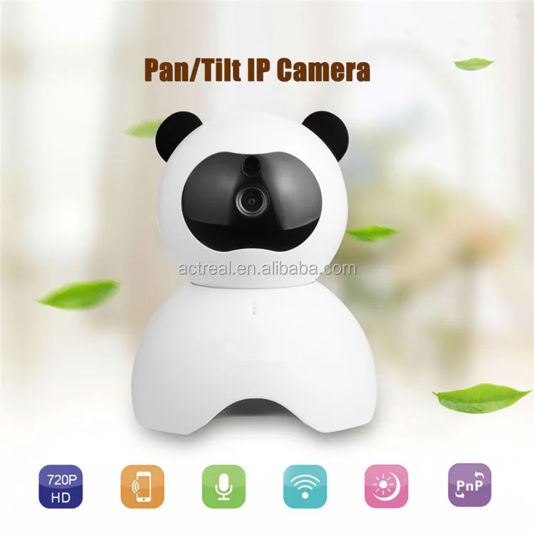 Factory Oem Cute Panda Wireless Hidden Ip Camera With Pan Tilt Two Way ...
